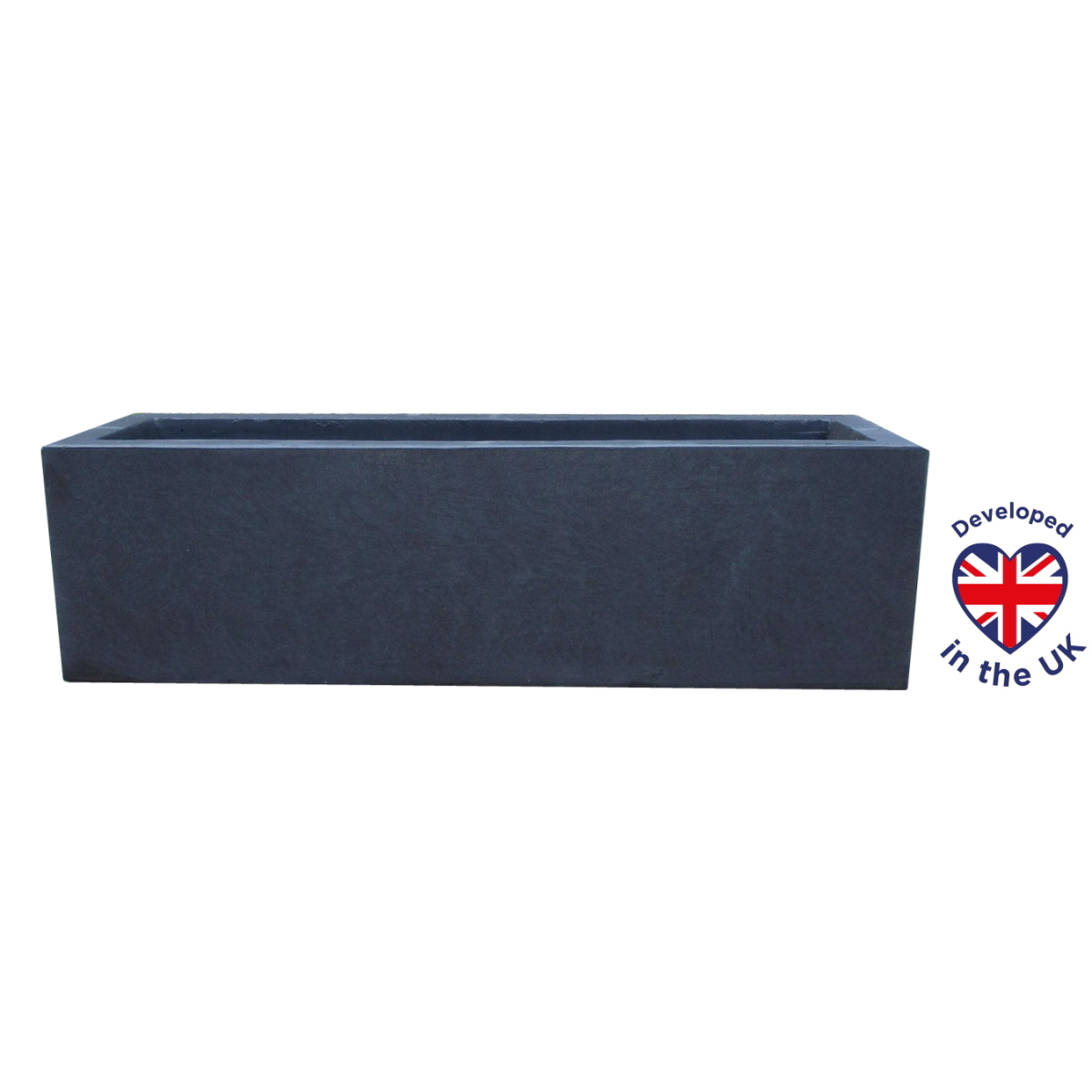 Faux Lead Chelsea Box Square Dark Grey Light Stone Planter W55 H55 L55 ...