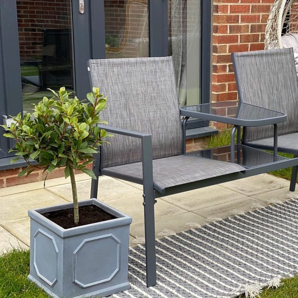 Faux Lead Chelsea Box Square Grey Light Stone Garden Planter W30 H30 ...