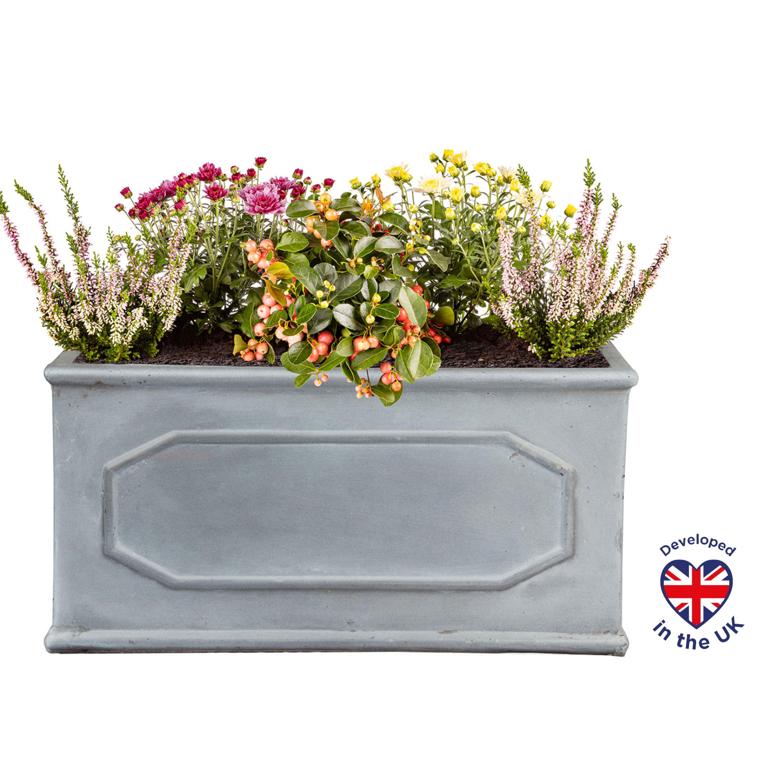 Raised Narrow Contemporary White Light Concrete Trough Planter H92.5 ...