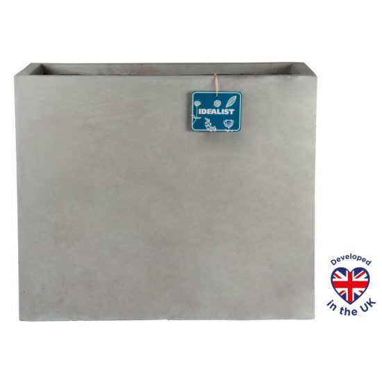 Faux Lead Chelsea Box Square Grey Light Stone Planter W55 H55 L55 cm ...