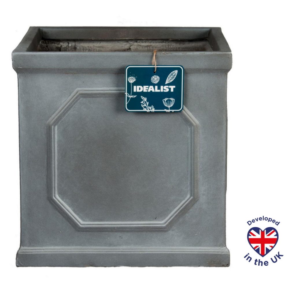 Faux Lead Chelsea Box Square Grey Light Stone Garden Planter W45 H45 ...