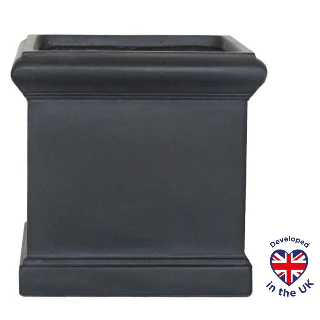 Square Box Faux Lead Light Concrete Garden Planter H50 L50 W50 cm, 126 ...