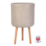 Faux Lead Chelsea Box Square Grey Light Stone Planter W55 H55 L55 cm ...