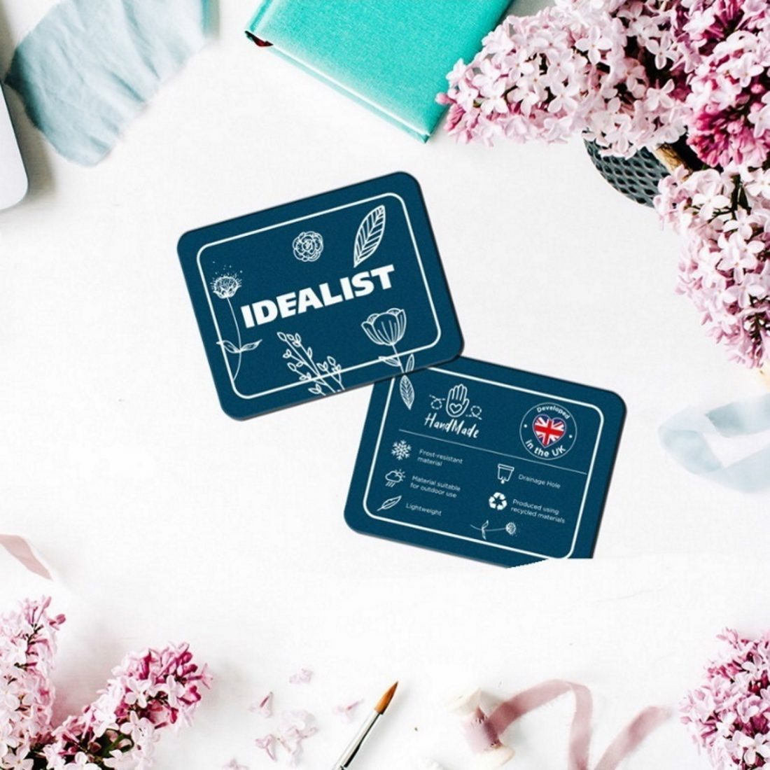 Victorian Box Black Square Light Stone Outdoor Planter W44 H44 L44 cm ...