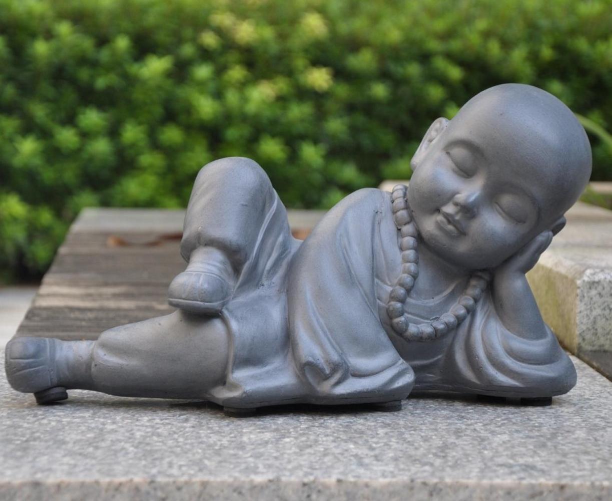 Resting Baby Monk Grey Outdoor Statue L39,5 W17 H21 cm buy from £28.79 ...