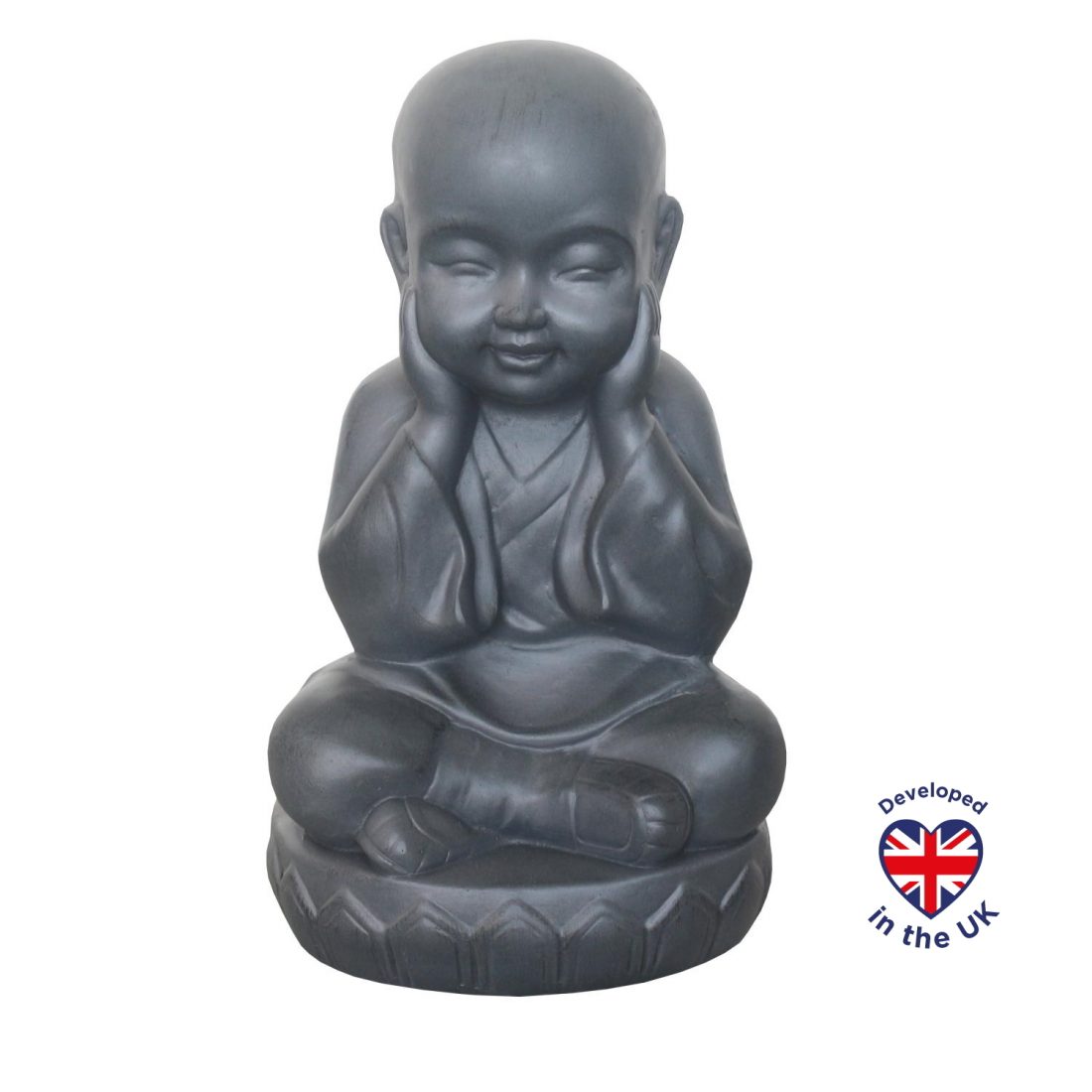 Resting Baby Monk Grey Indoor and Outdoor Statue L39,5 W17 H21 cm buy ...